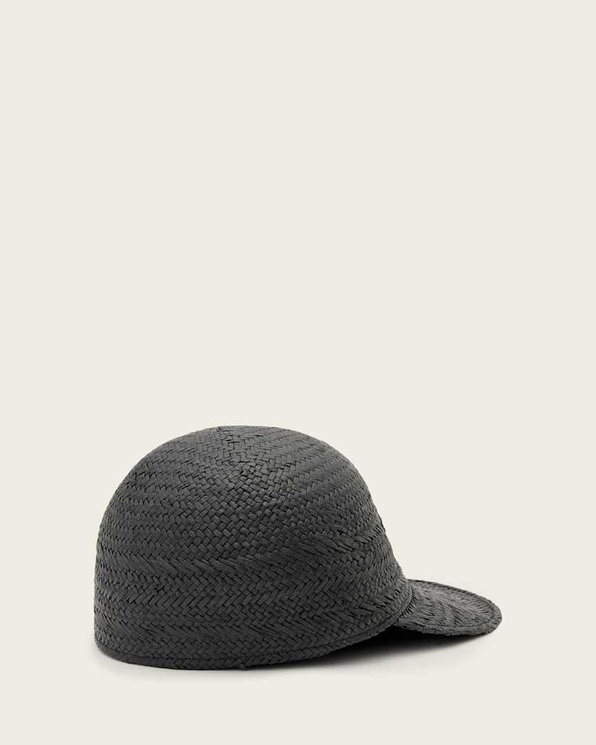 Mila Straw Baseball Cap Black | ALLSAINTS US